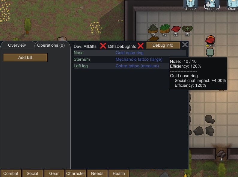 EM Tattoos and Piercings Mod ⋆ RimWorld Base