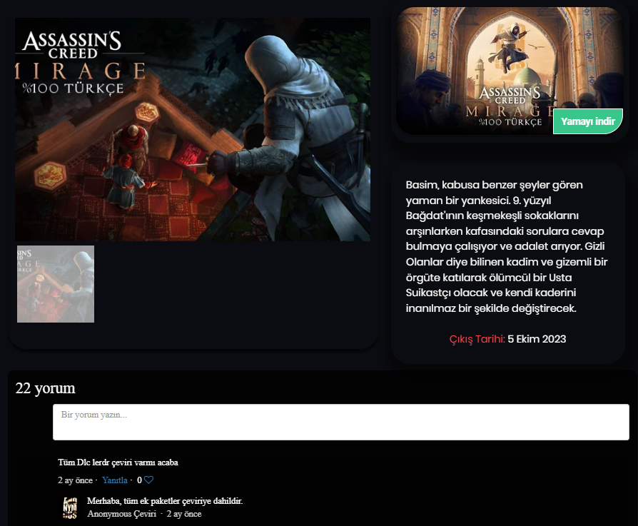 Steam Community :: Guide :: AC Mirage Türkçe Yama